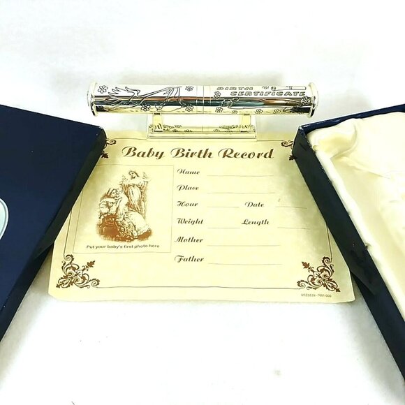 Tiny Treasures | Other | Birth Certificate Holder And Base Original Box ...